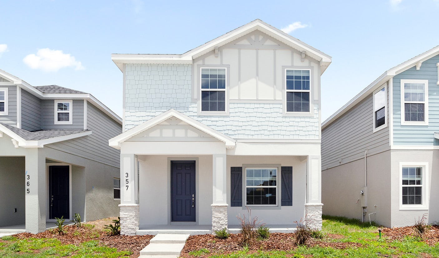 Alley Access Garages & Front Porch Living in St. Cloud, Florida